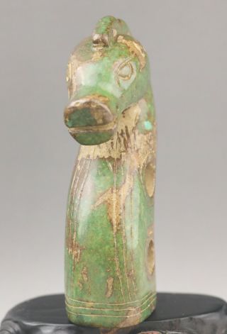Chinese Old Natural Jade Hand - Carved Horse Statue | #16702086
