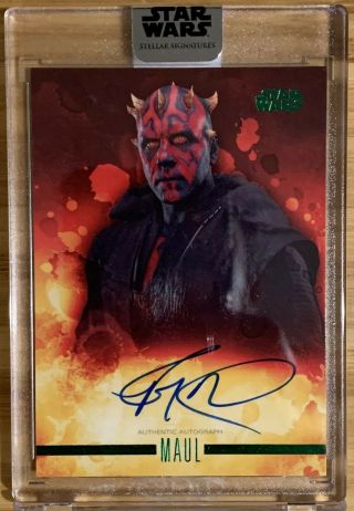 TOPPS STAR WARS MASTERWORKS Ray Park AS Darth Maul CANVAS AUTO 21/25 ...