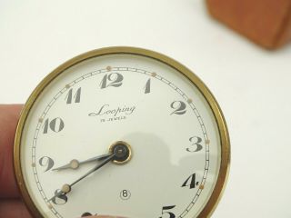 Antique Looping 15 Jewel Pocket Traveling Alarm Clock Swiss Watch ...