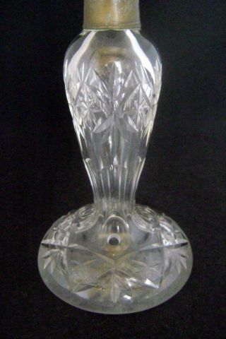 Vintage Cut Glass & Chrome Plated Table Lamp Base : To Rewire | #15904752