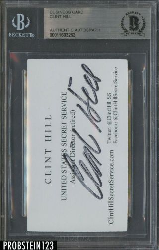 CLINT HILL Signed Business Card JFK SECRET SERVICE | #55868576