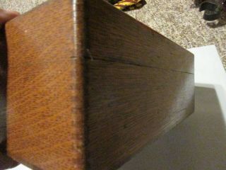 Vintage Catholic Religious Last Rites Sick Call Oak Box | #15570101