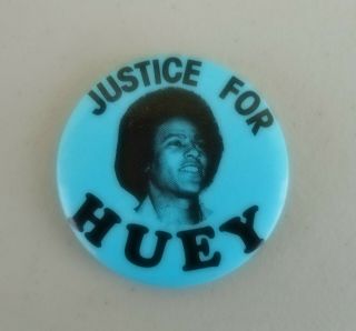 Justice For Huey Newton Black Panther Party Pinback Button Civil Rights ...