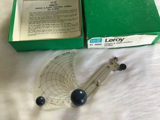 Keuffel And Esser Leroy 61 0200 K&E Height And Slant Control Scriber ...