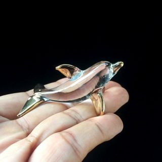 Dolphin Hand Blown Glass Figurine Statues Collectibles Dollhouse ...