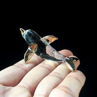 Dolphin Hand Blown Glass Figurine Statues Collectibles Dollhouse ...