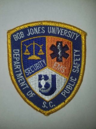 Bob Jones University South Carolina SC Police Patch | #52680491
